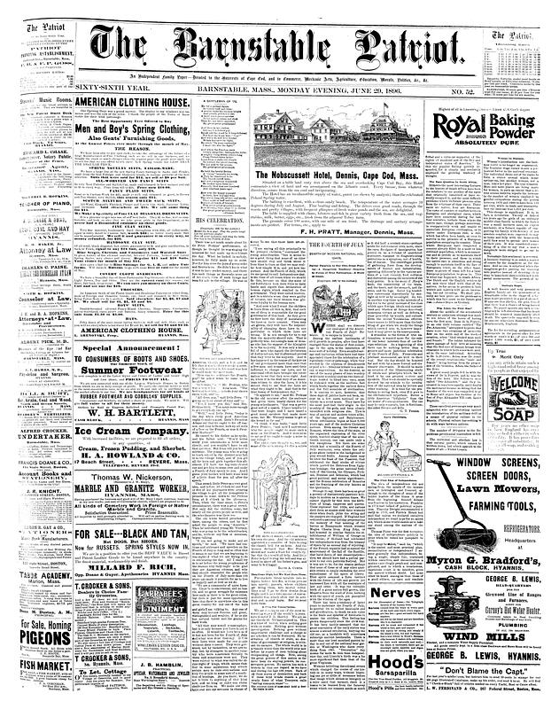 Barnstable Patriot. June 29, 1896 - Digital Commonwealth