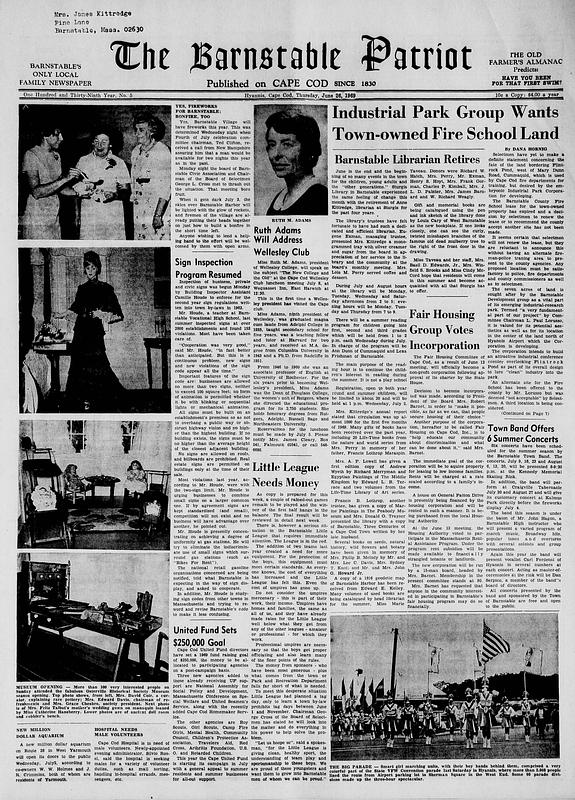 Barnstable Patriot. June 26, 1969 - Digital Commonwealth