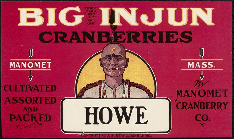 Big Injun Cranberries Quarter Barrel Box Label - Digital Commonwealth