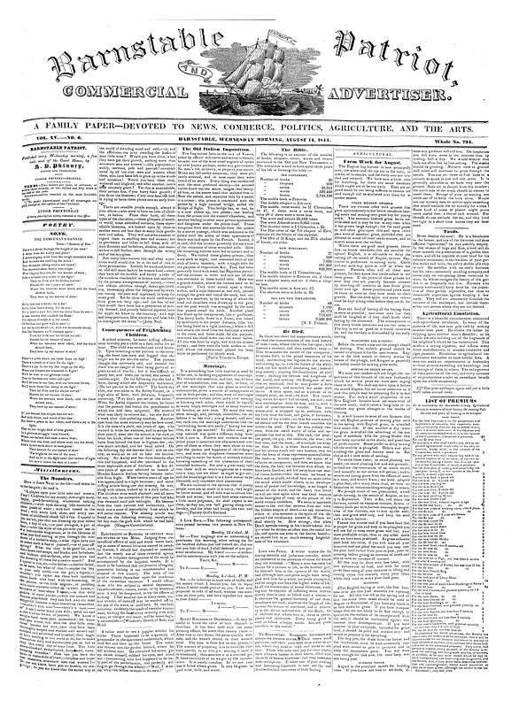 Barnstable Patriot, and Commercial Advertiser. August 14, 1844 - Digital Commonwealth
