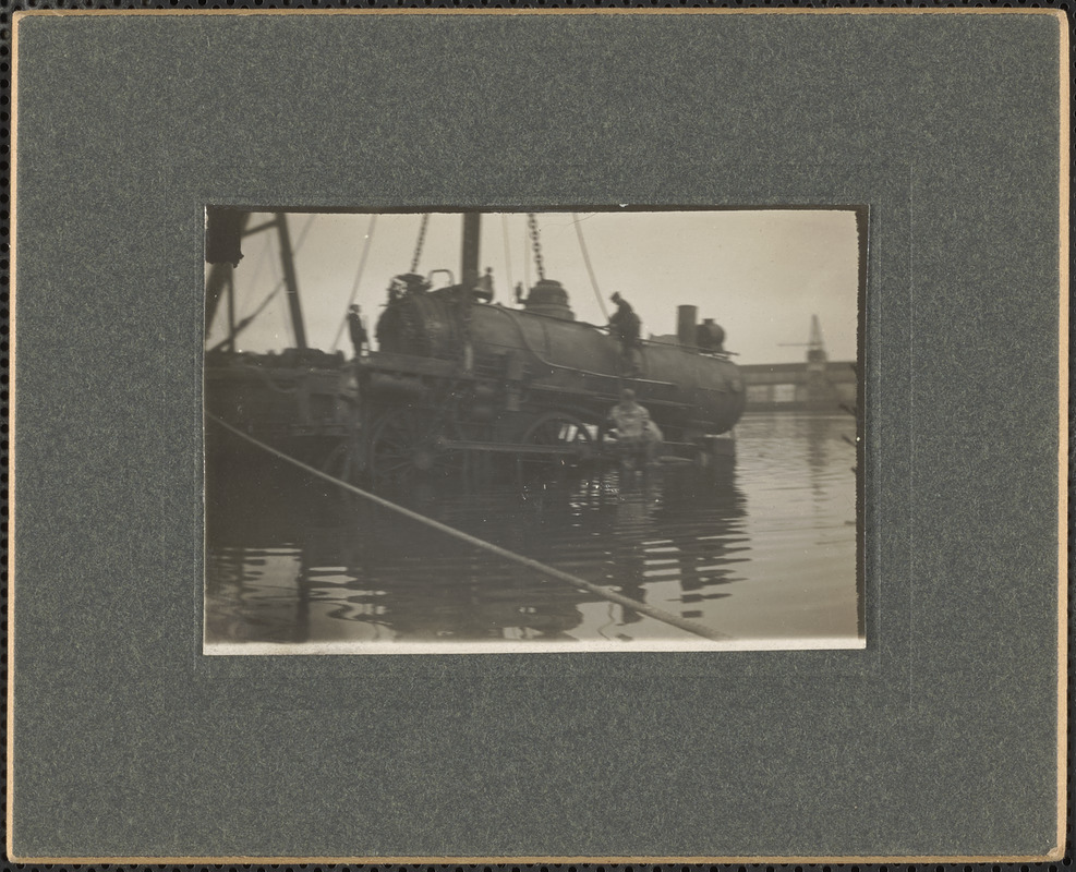 Train that fell off bridge, 1908 - Digital Commonwealth