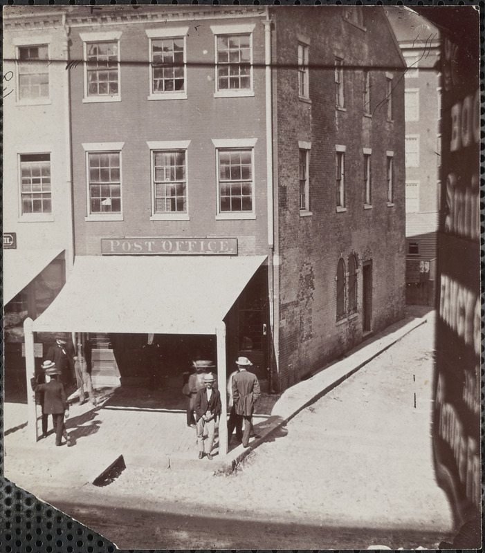 State Street, Threadneedle Alley, post office - Digital Commonwealth