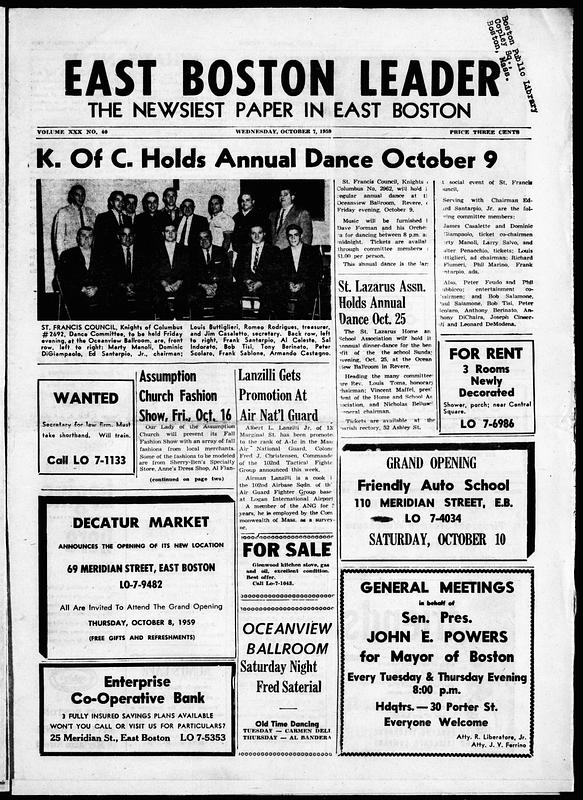 East Boston Leader. October 07, 1959 - Digital Commonwealth