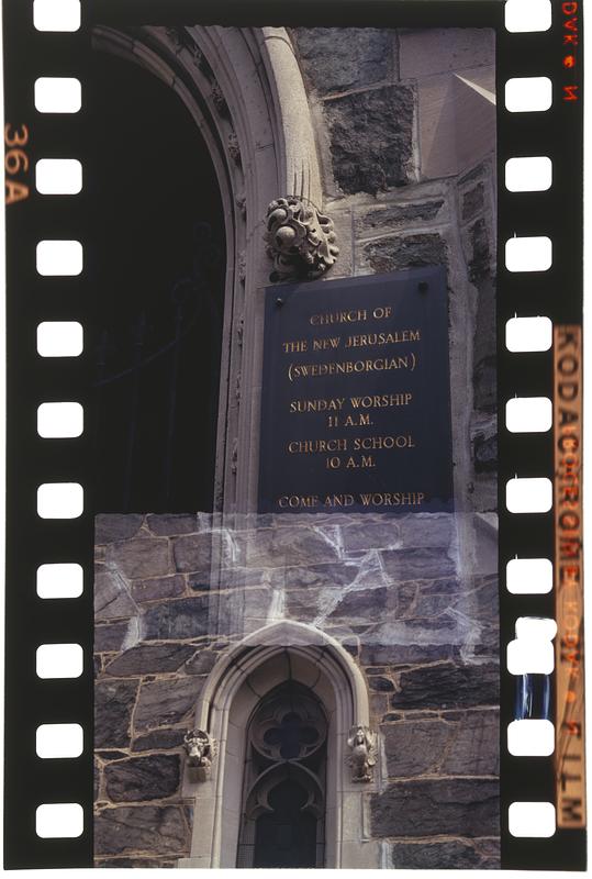 Swedenborg Chapel window and sign, Cambridge - Digital Commonwealth