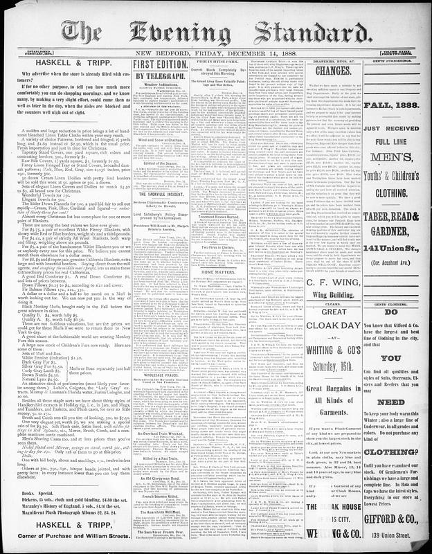 Evening Standard. December 14, 1888 - Digital Commonwealth