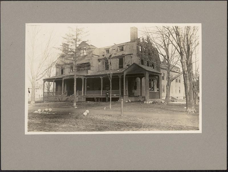Irving House after the fire - Digital Commonwealth