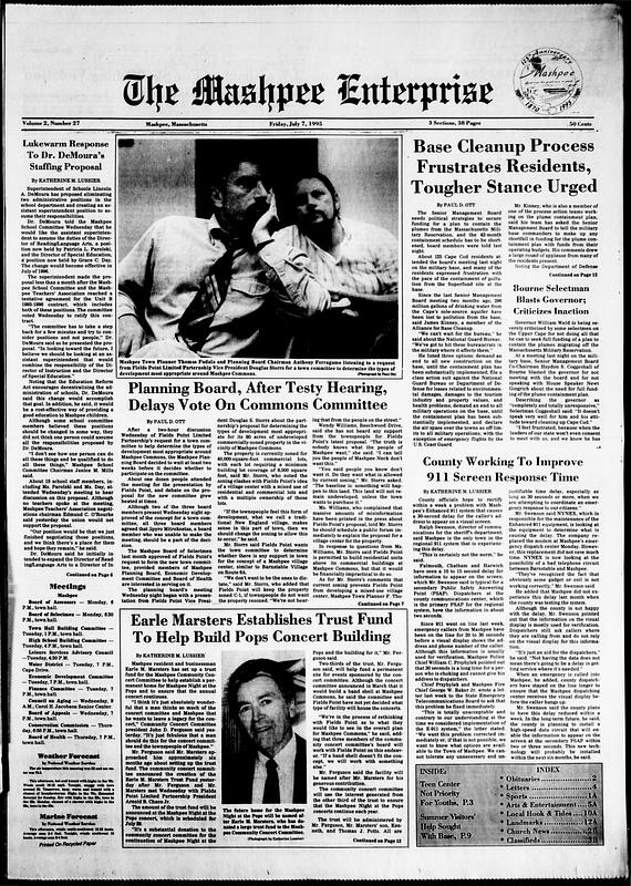 The Mashpee Enterprise. July 07, 1995 - Digital Commonwealth