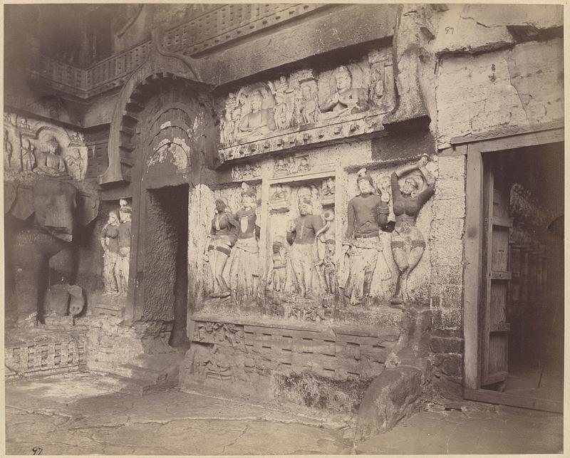 Entrance to Chaitya Hall, Karli Caves, Karli, India - Digital Commonwealth