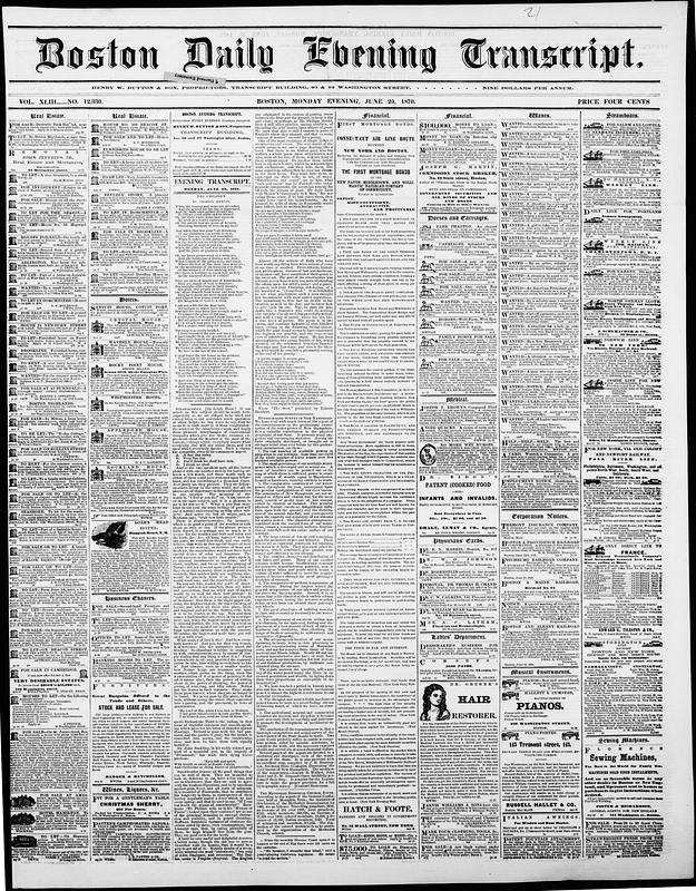 Boston Daily Evening Transcript - Digital Commonwealth