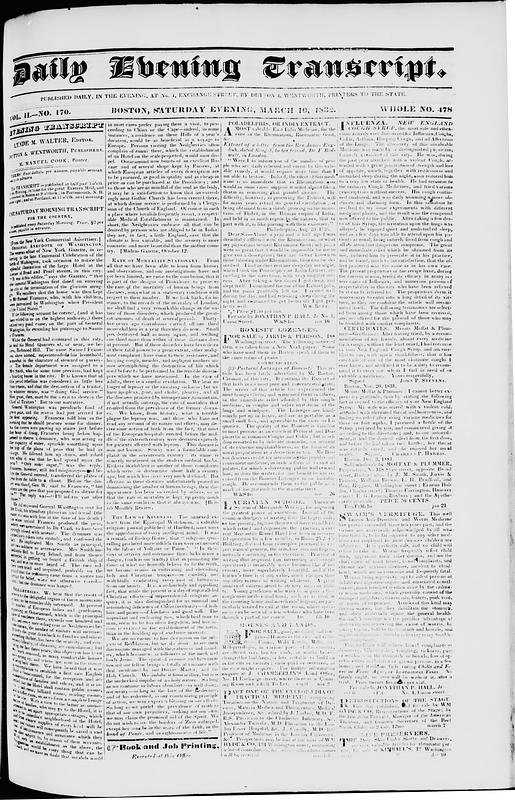 Daily Evening Transcript. March 10, 1832 - Digital Commonwealth