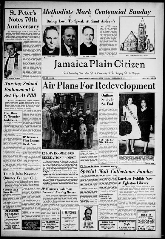 The Jamaica Plain Citizen. December 10, 1959 - Digital Commonwealth