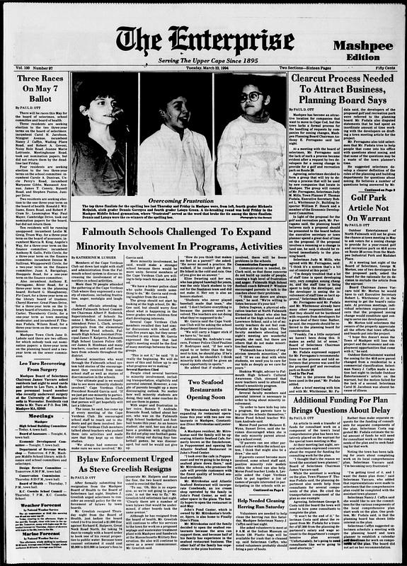 The Mashpee Enterprise. March 22, 1994 - Digital Commonwealth