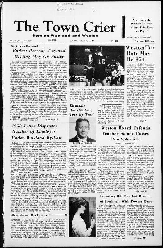 The Town Crier. March 12, 1964 - Digital Commonwealth
