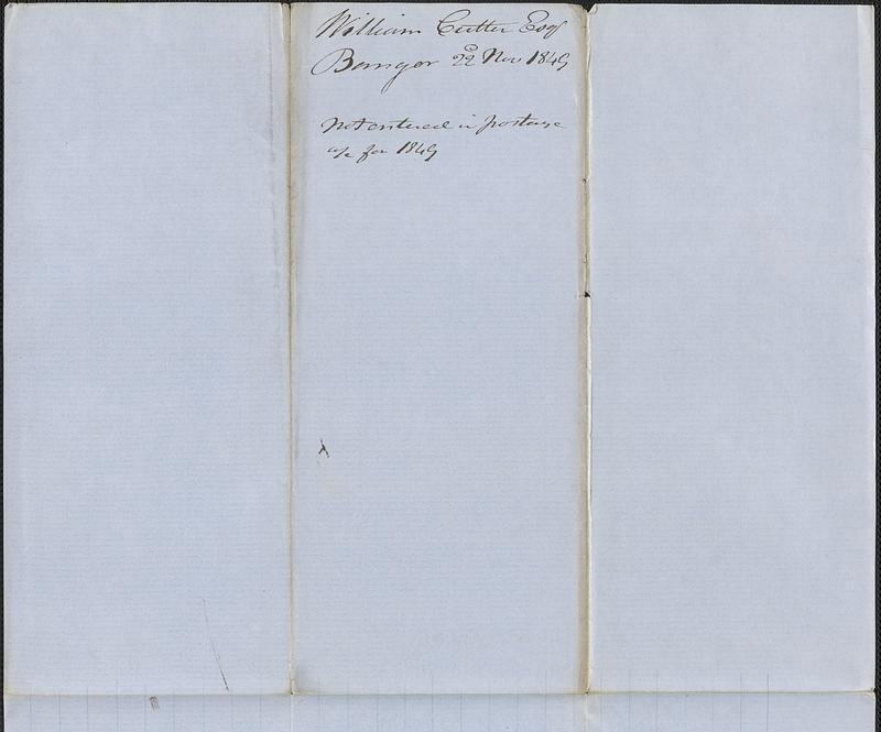 William Cutter to George Coffin, 22 November 1849 - Digital Commonwealth