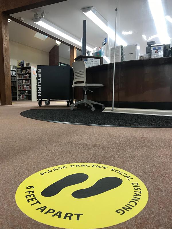 Social distancing floor signage - Digital Commonwealth