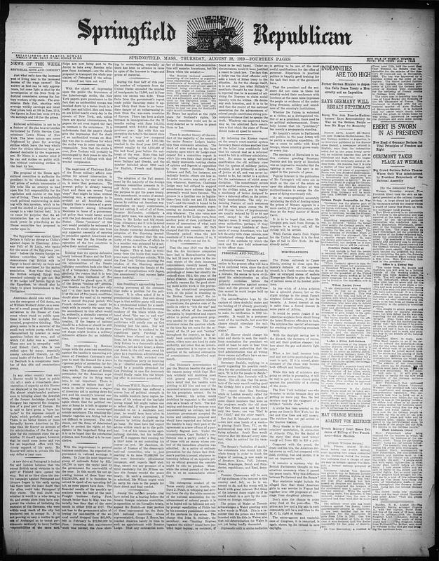 Springfield Weekly Republican - Digital Commonwealth