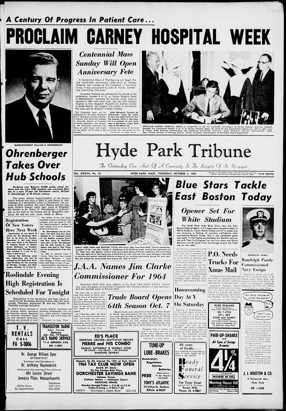 Hyde Park Tribune. October 03, 1963 - Digital Commonwealth