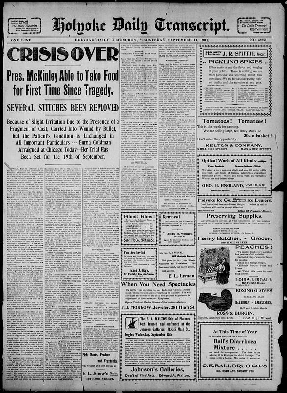 The Holyoke Daily Transcript. September 11, 1901 - Digital Commonwealth