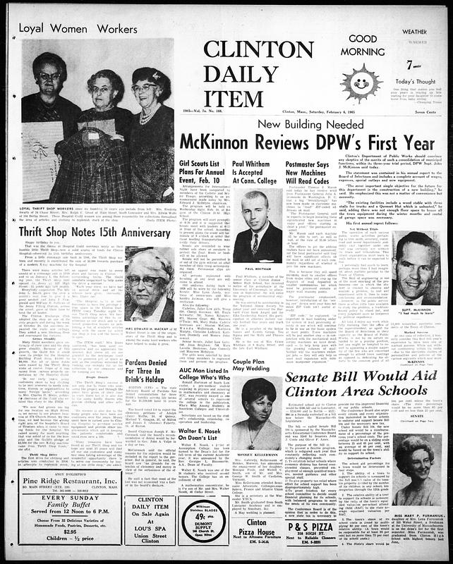 Clinton Daily Item. February 06, 1965 - Digital Commonwealth