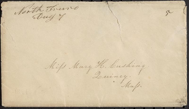 Envelope addressed to Mary Cushing, Quincy, Massachusetts - Digital ...