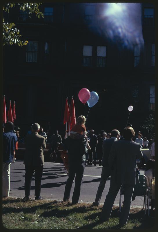 Spectators, Boston Columbus Day Parade 1973 - Digital Commonwealth