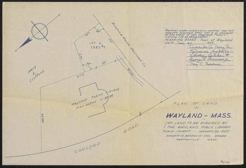 Plan of land in Wayland, Mass. - Digital Commonwealth