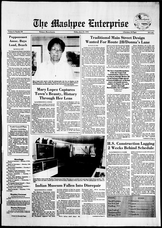 The Mashpee Enterprise. June 23, 1995 - Digital Commonwealth