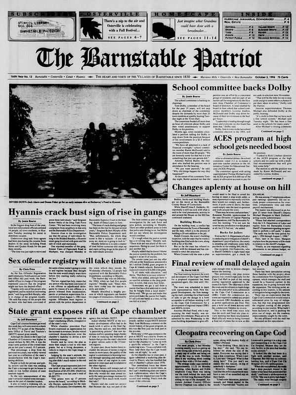 Barnstable Patriot. October 03, 1996 - Digital Commonwealth