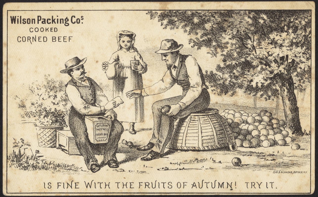 Wilson Packing Co. Cooked Corned Beef is fine with the fruits of autumn ...