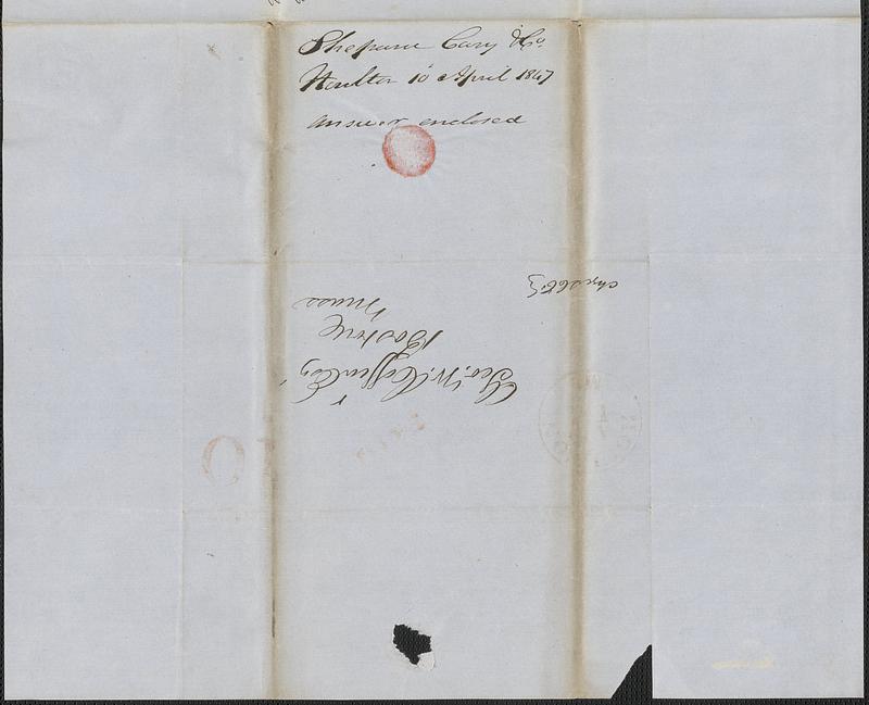 Shepard Cary and Company to George Coffin, 10 April 1847 - Digital ...