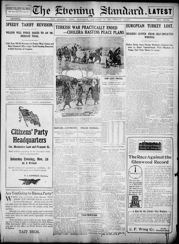 Evening Standard. November 16, 1912 - Digital Commonwealth