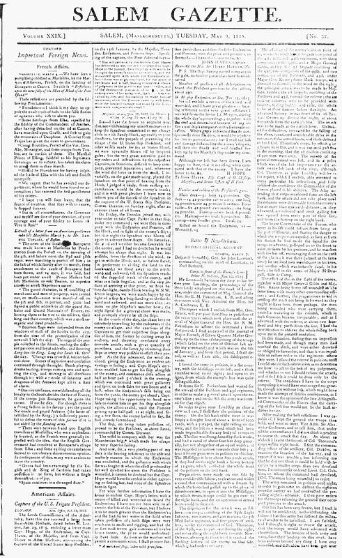 The Salem Gazette. May 09, 1815 - Digital Commonwealth