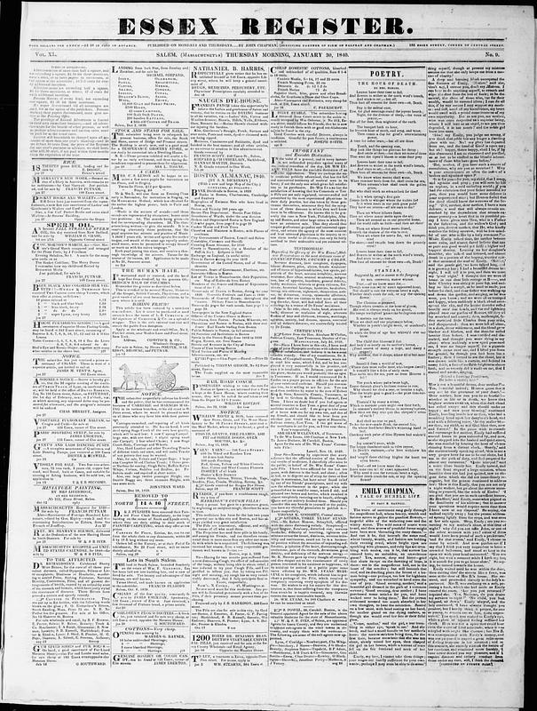 Essex Register. January 30, 1840 - Digital Commonwealth