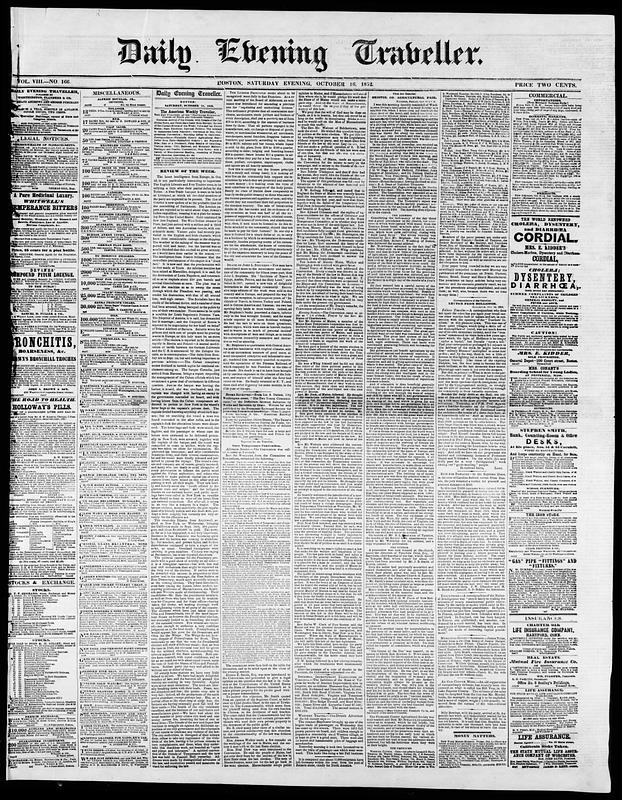 Daily Evening Traveller. October 16, 1852 - Digital Commonwealth