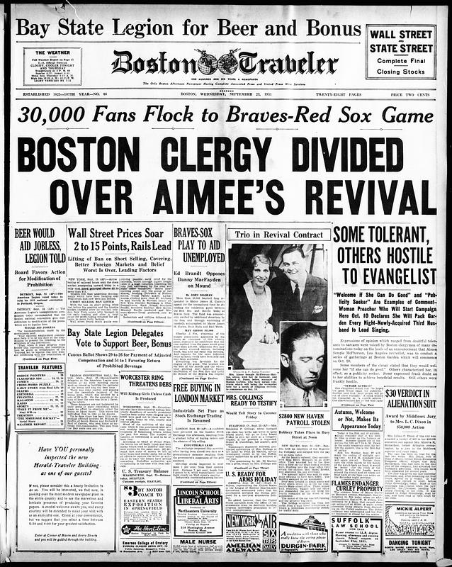 The Boston Traveler. September 23, 1931 - Digital Commonwealth