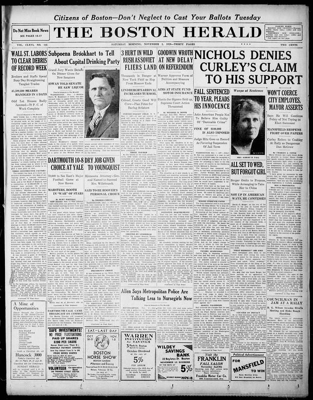 Boston Herald. November 02, 1929 - Digital Commonwealth