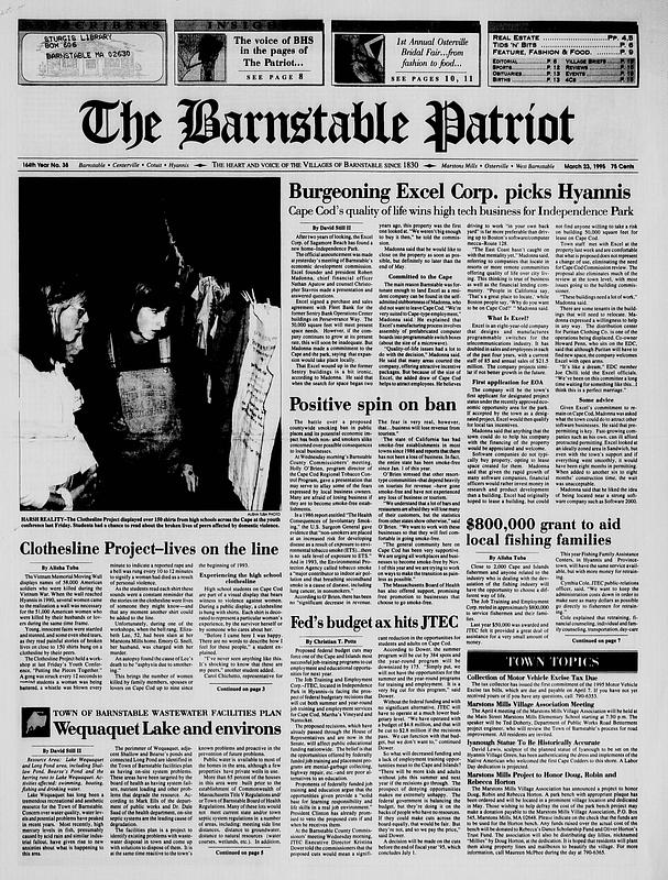 Barnstable Patriot. March 23, 1995 - Digital Commonwealth