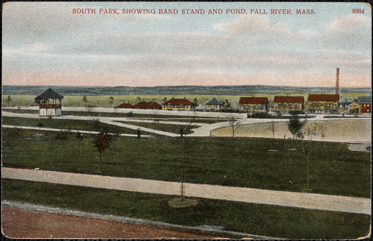 South Park, showing band stand and pond, Fall River, Mass. - Digital ...
