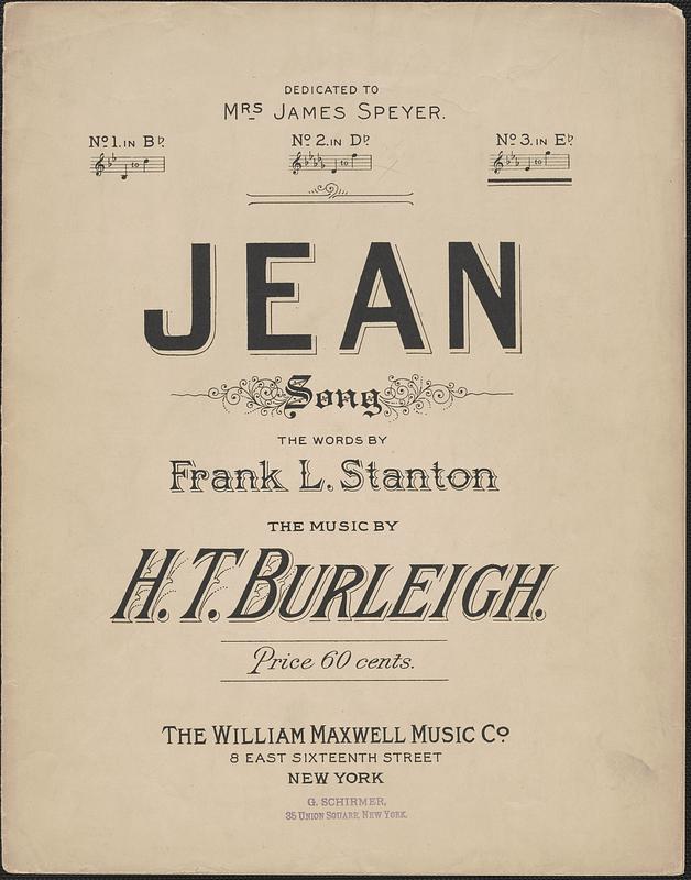 Jean song : No. 3 in Eb - Digital Commonwealth