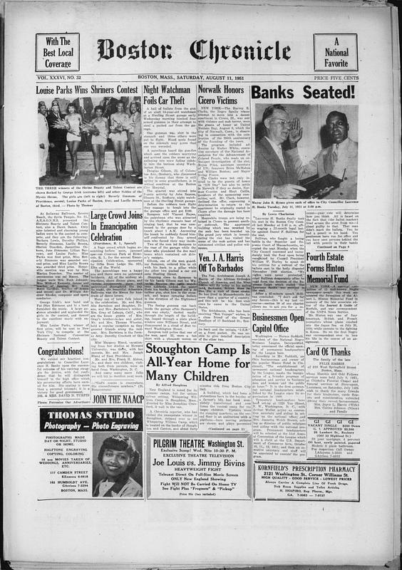Boston Chronicle. August 11, 1951 - Digital Commonwealth