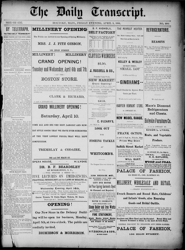The Daily Transcript. April 09, 1886 - Digital Commonwealth