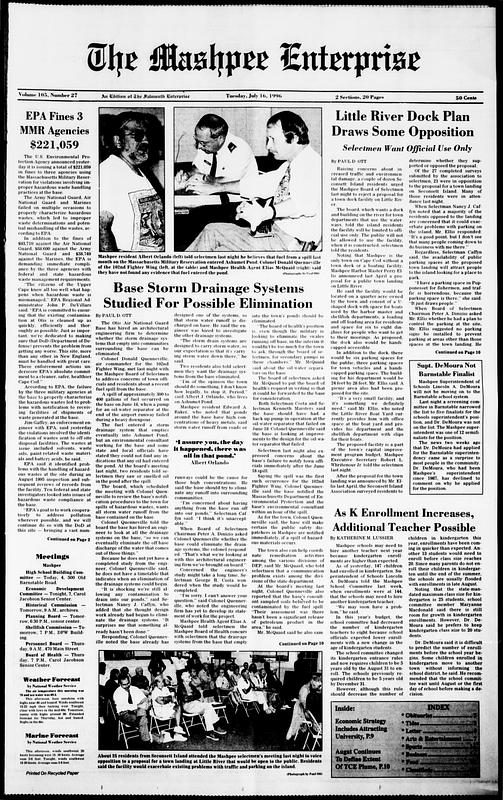 The Mashpee Enterprise. July 16, 1996 - Digital Commonwealth