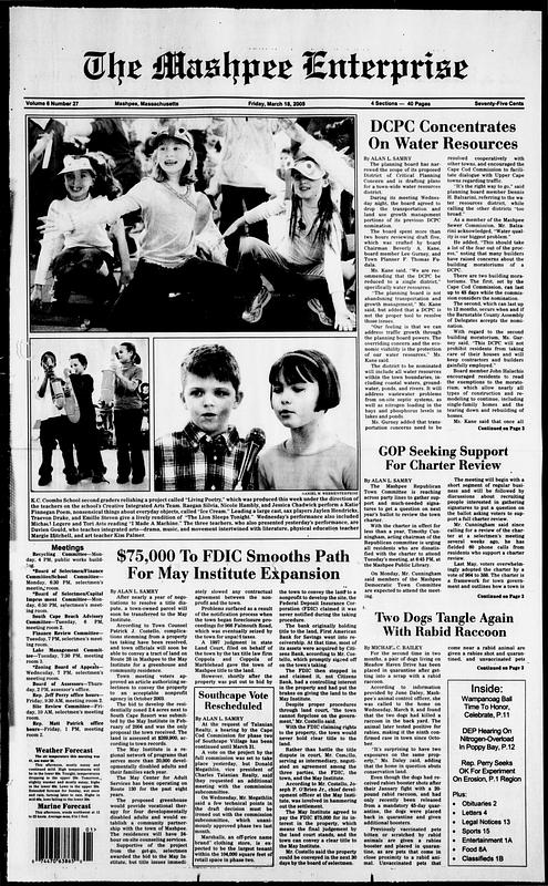The Mashpee Enterprise. March 18, 2005 - Digital Commonwealth