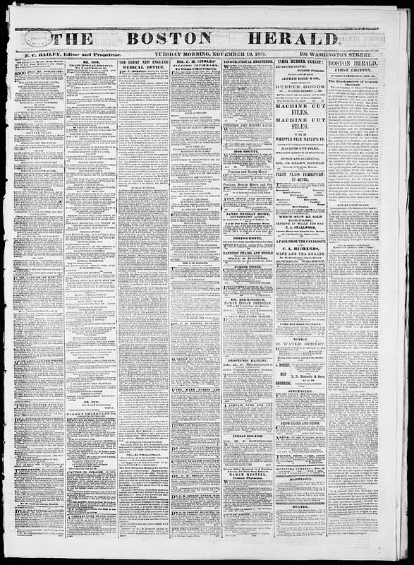 The Boston Herald. November 19, 1861 - Digital Commonwealth