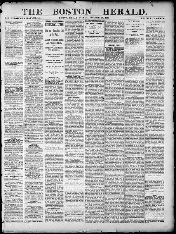 The Boston Herald. October 25, 1878 - Digital Commonwealth