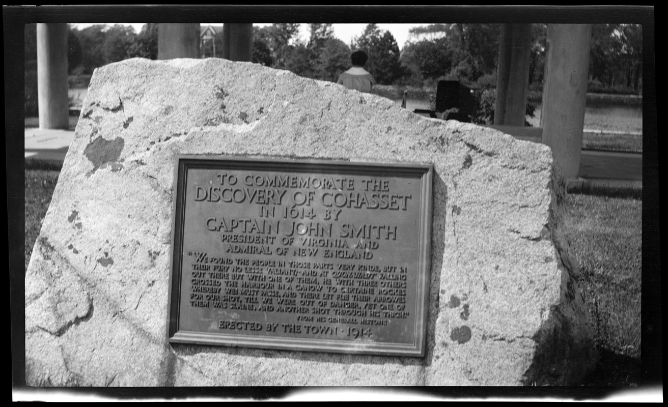 Memorial inscription to John Smith. Cohasset - Digital Commonwealth