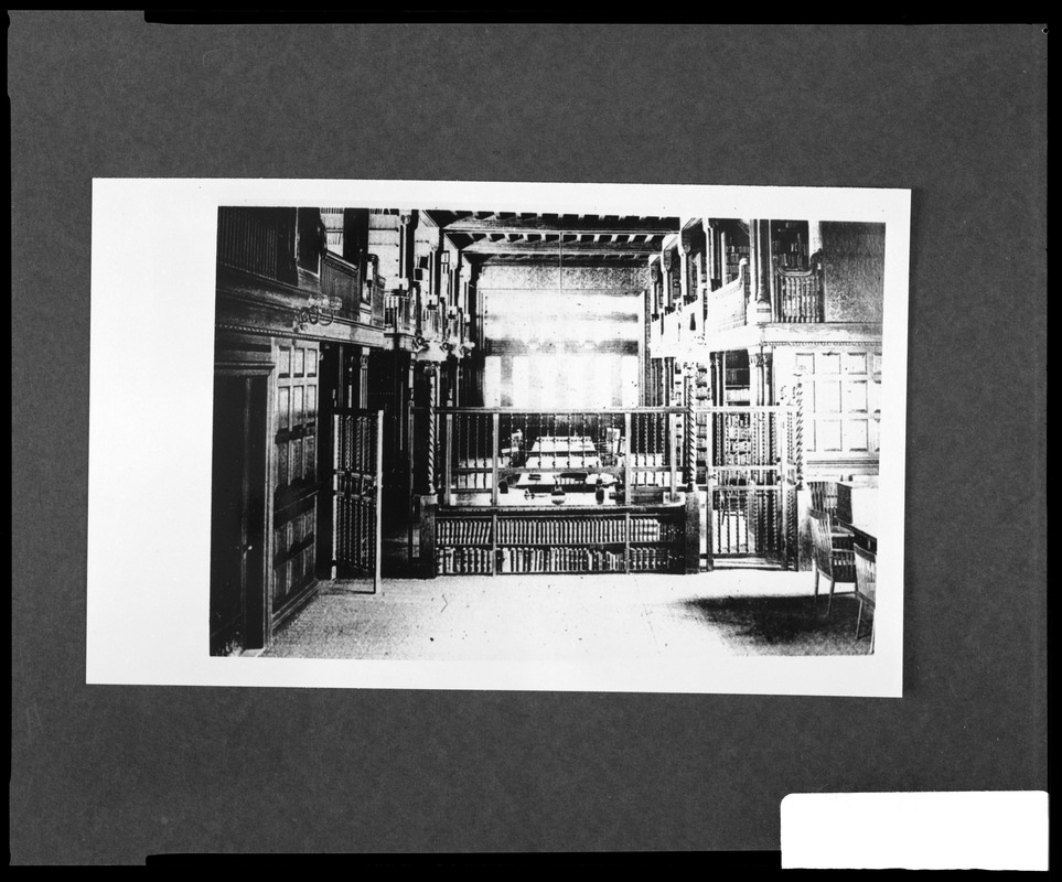 North end, interior. Thomas Crane Public Library - Digital Commonwealth