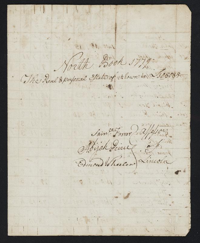 The north book, 1779a - Digital Commonwealth