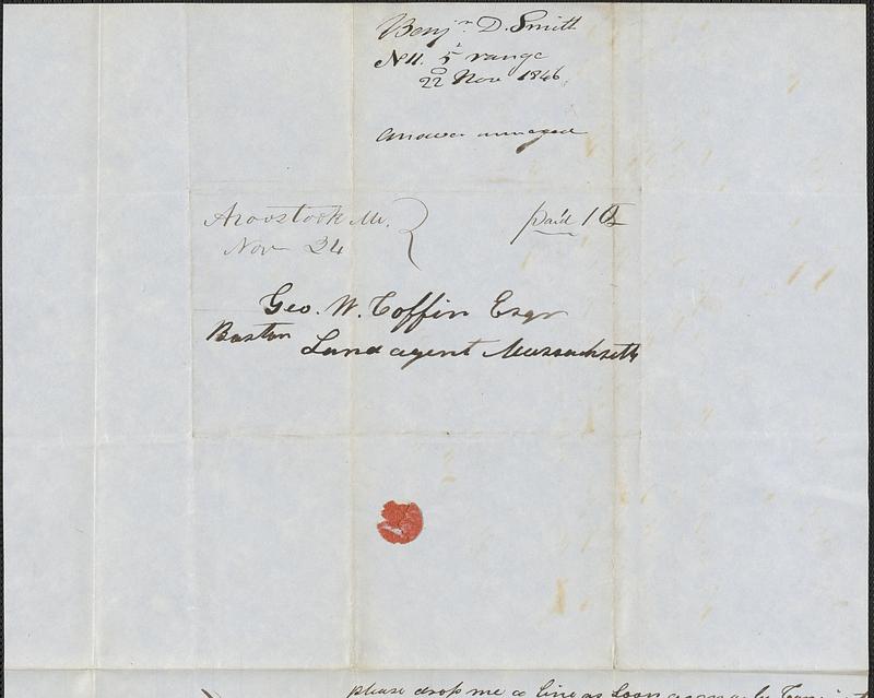 Ben D. Smith to George Coffin, 22 November 1846 - Digital Commonwealth