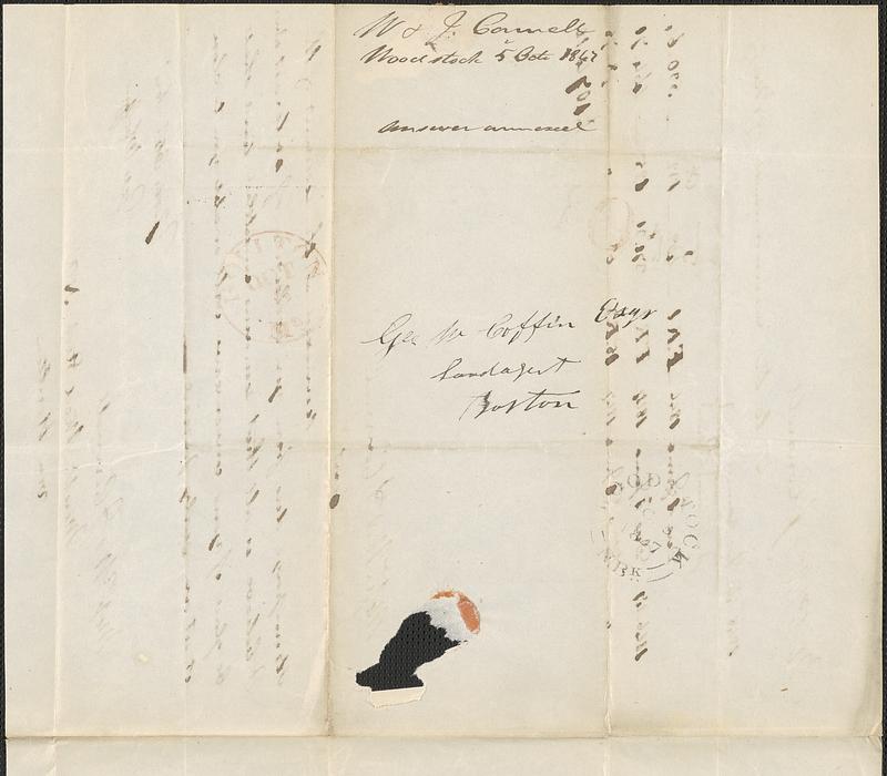 W. and J. Connell to George Coffin, 5 October 1847 - Digital Commonwealth